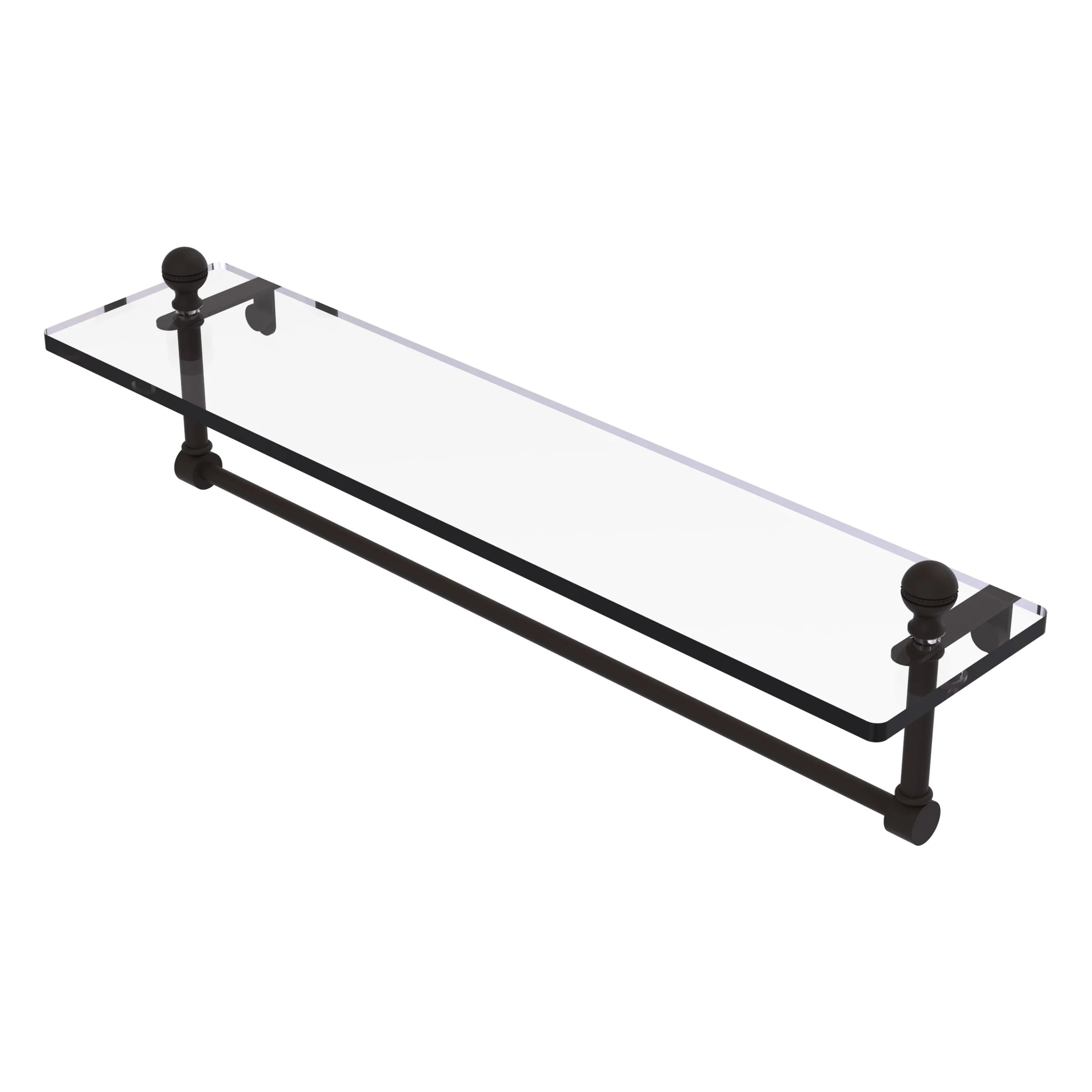 Allied Brass MA-1/22TB-ORB Mambo 22 Inch Glass Vanity Shelf with ...