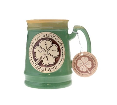 Allied Four Leaf Clover Pottery Mug for Tea or Coffee St Patricks Day ...