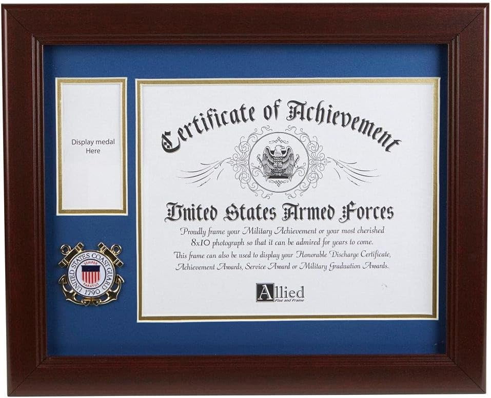 Allied Frame U.S. Coast Guard Medal and Award Frame with Medallion -13 ...