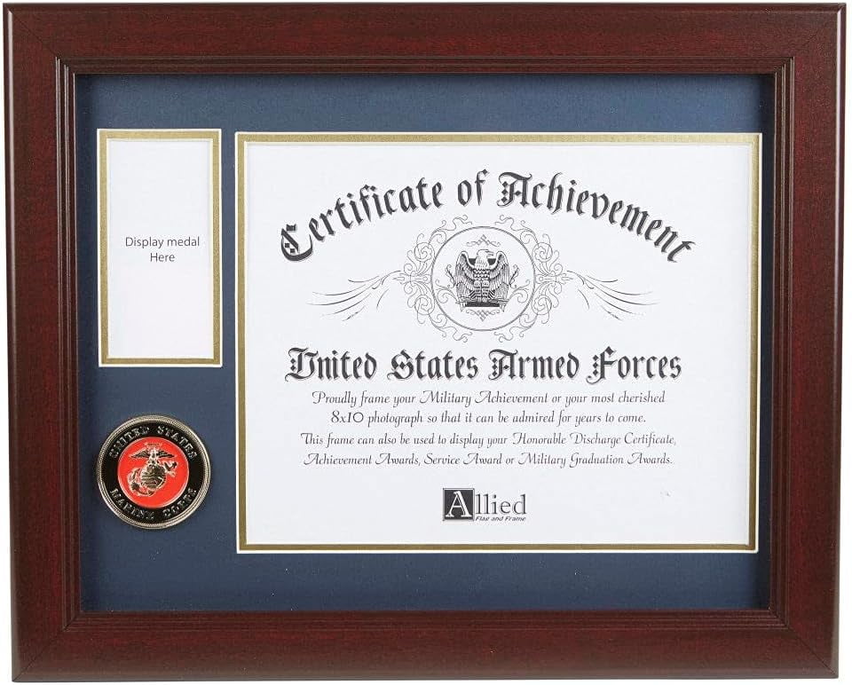 Allied Frame U.S. Marine Corps Medal and Award Frame with Medallion -13 ...