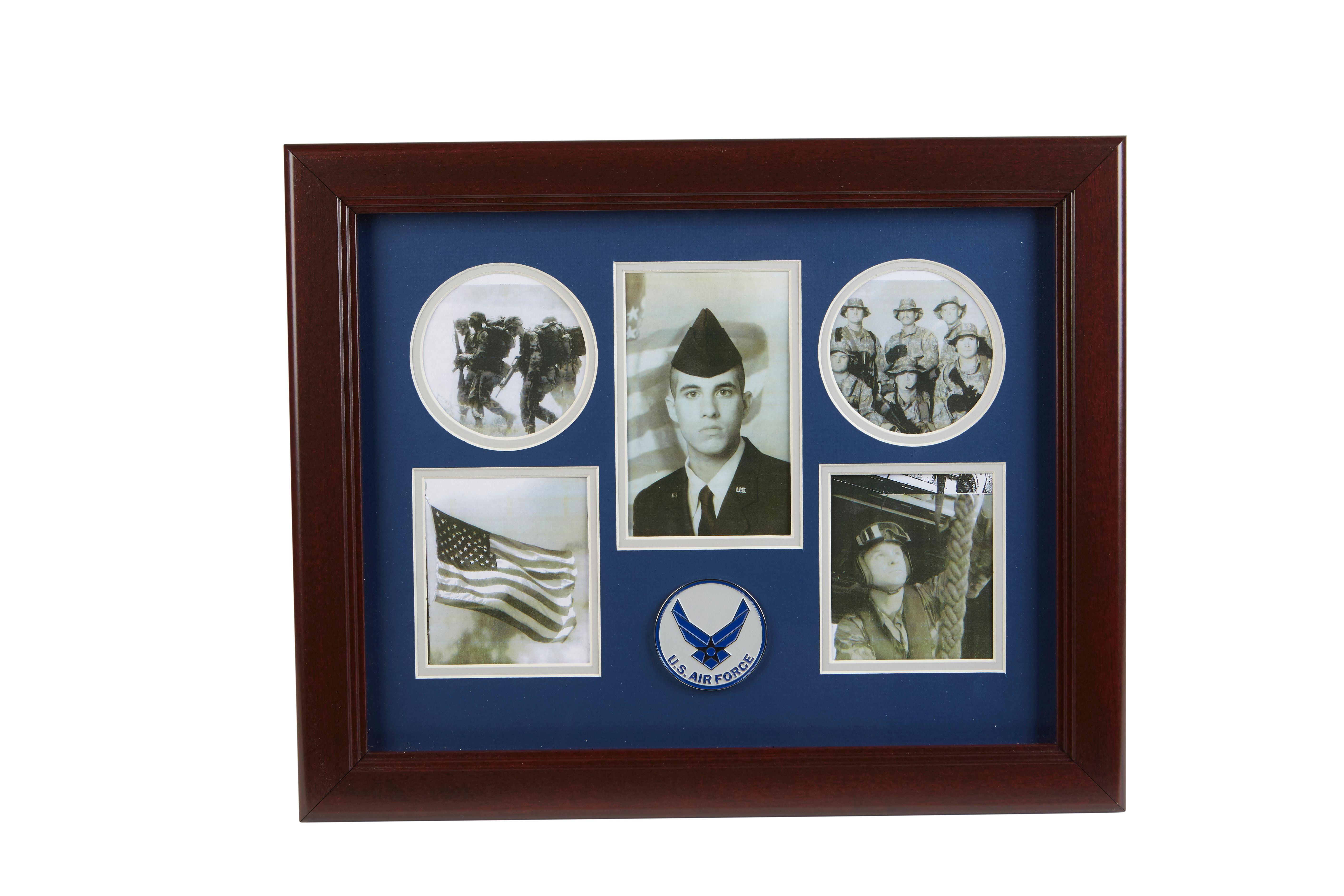 Allied Frame US Aim High Air Force Medallion 5 Picture Collage Frame ...