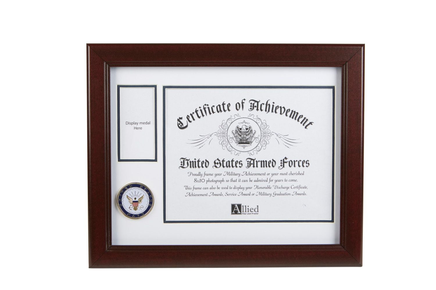 Allied Frame US Navy Medal and Award Certificate Frame - 8 x 10 Opening ...