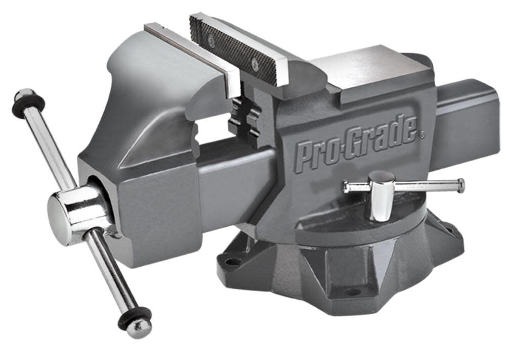 Pro-Grade Mechanic's Bench Vise 8-Inch Heavy Duty Vise with Swivel Base ...