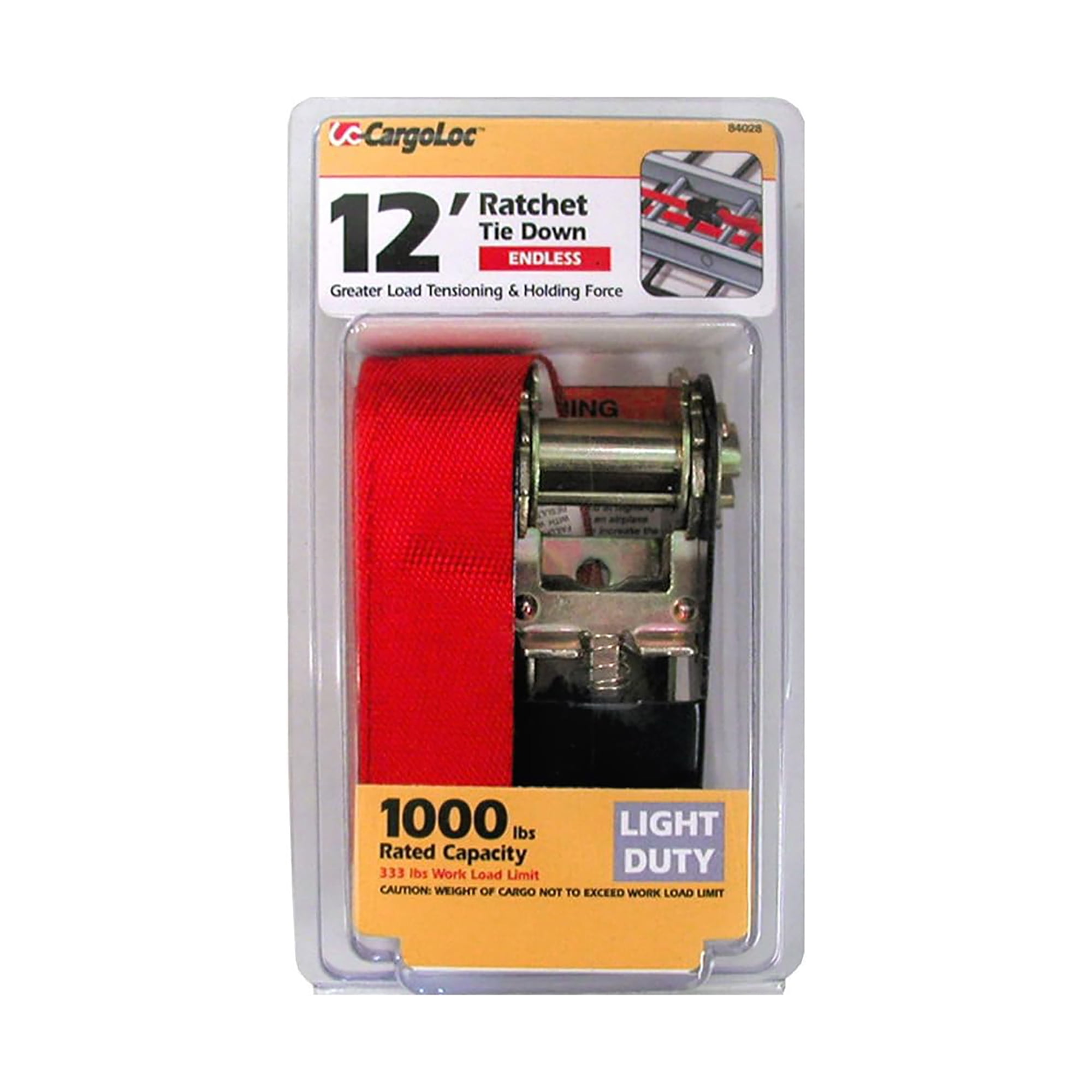 Cargoloc 1" X 12' Ratchet Tie Cargo Loc 84028 - Walmart Business Supplies