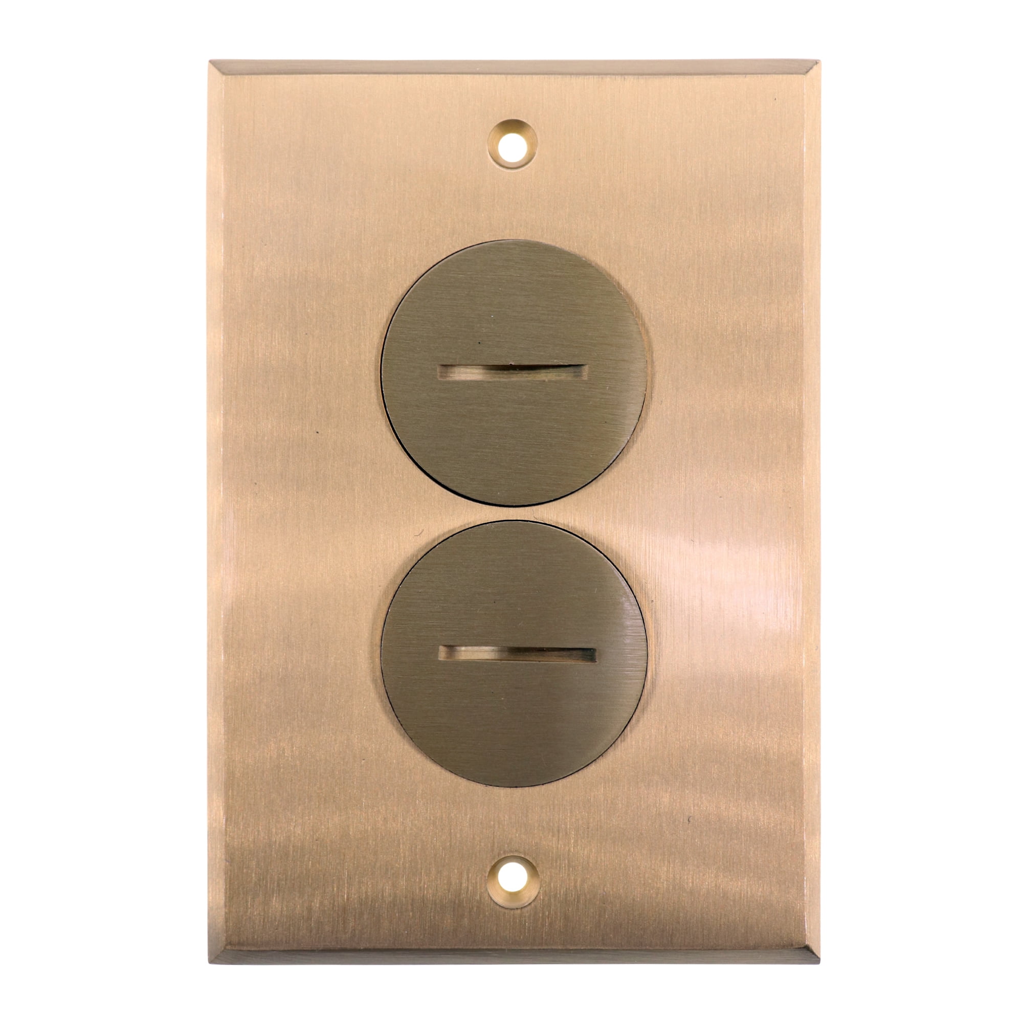 Allied Moulded FB-2 Duplex Receptacle Floor Box Assembly, 1-Gang, Brass ...