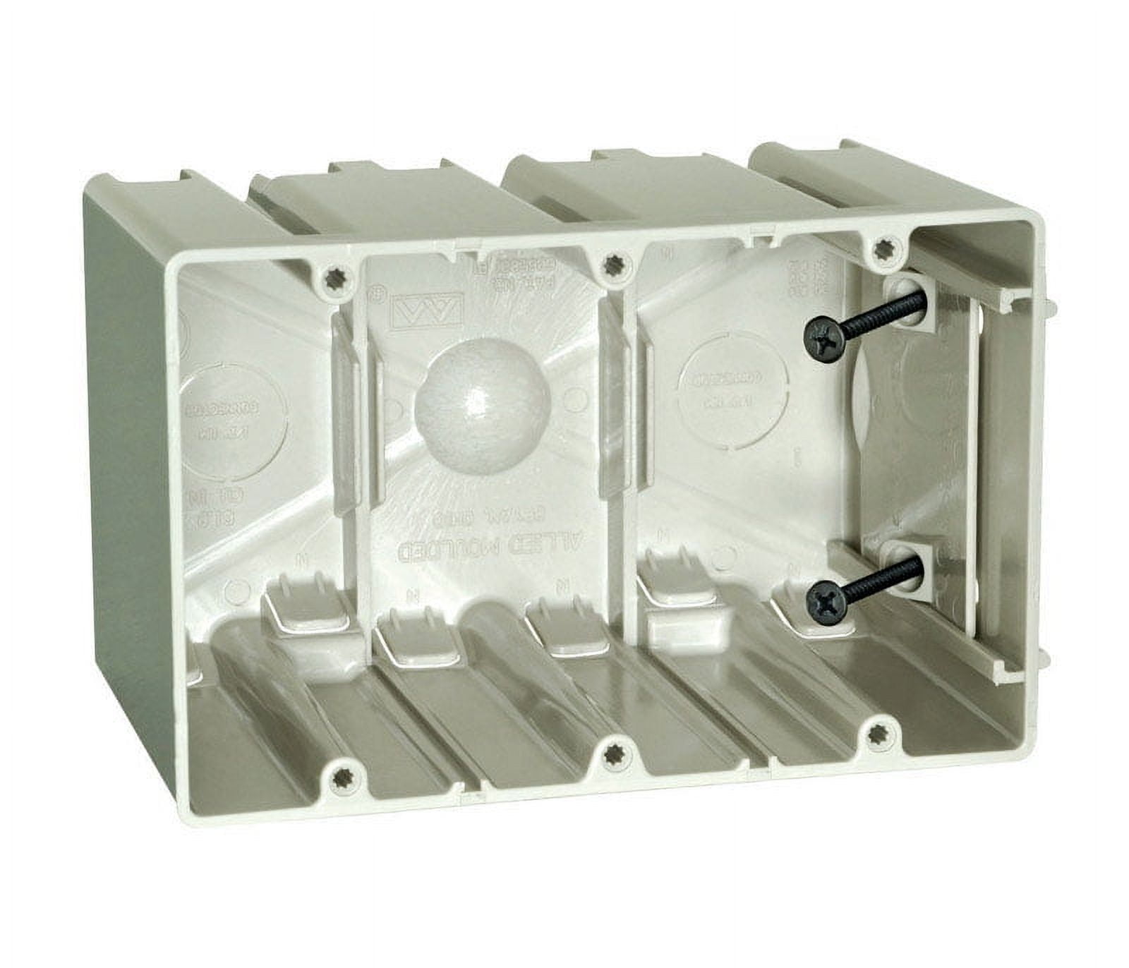 Allied Moulded SliderBox 61 cu in Rectangle Polycarbonate 3 gang Outlet ...