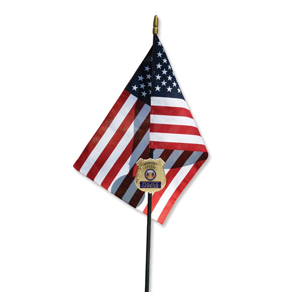 Allied Police Officer Veteran Grave Marker With 30 Inch Tall American ...