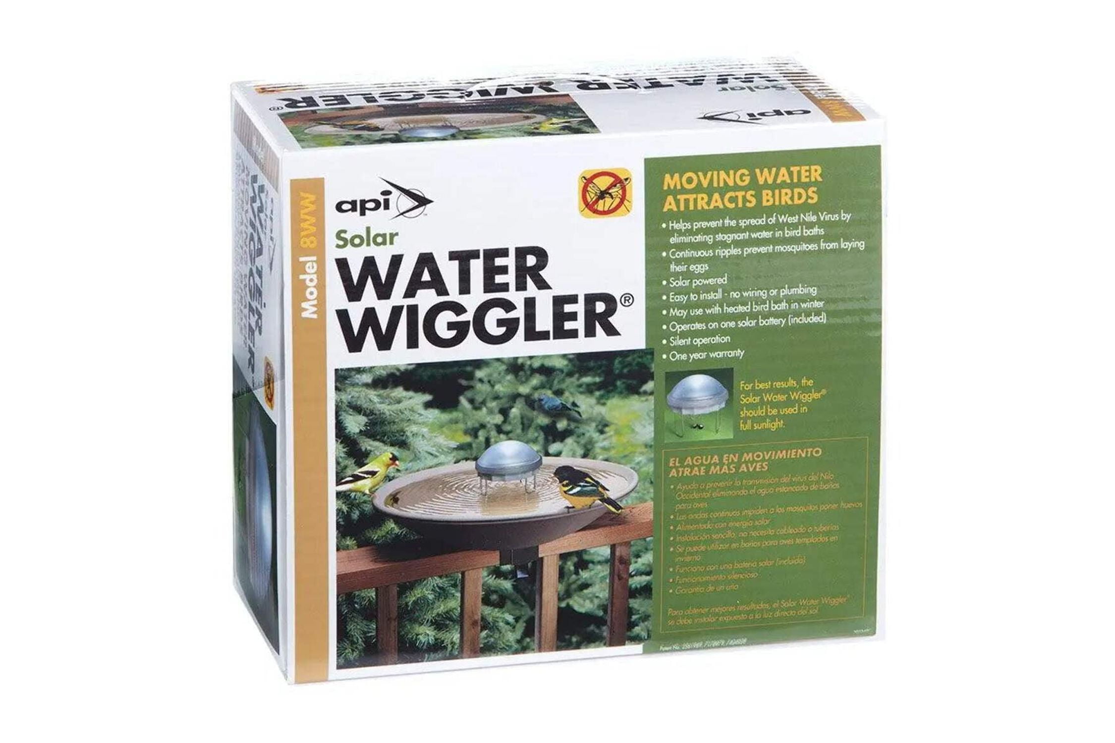 Allied Precision Solar Powered Plastic Water Wiggler Birdbath Bubbler ...