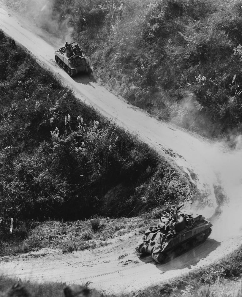 Allied Tanks Use The Burma Road For The First Time In Two Years In Jan ...