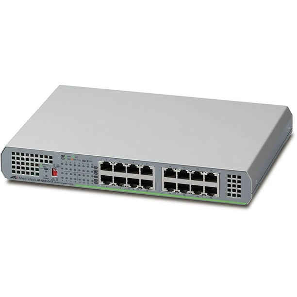 Allied Telesis - AT-GS910/16-10 - Allied Telesis 16-Port 10/100/1000T Unmanaged Switch with ...
