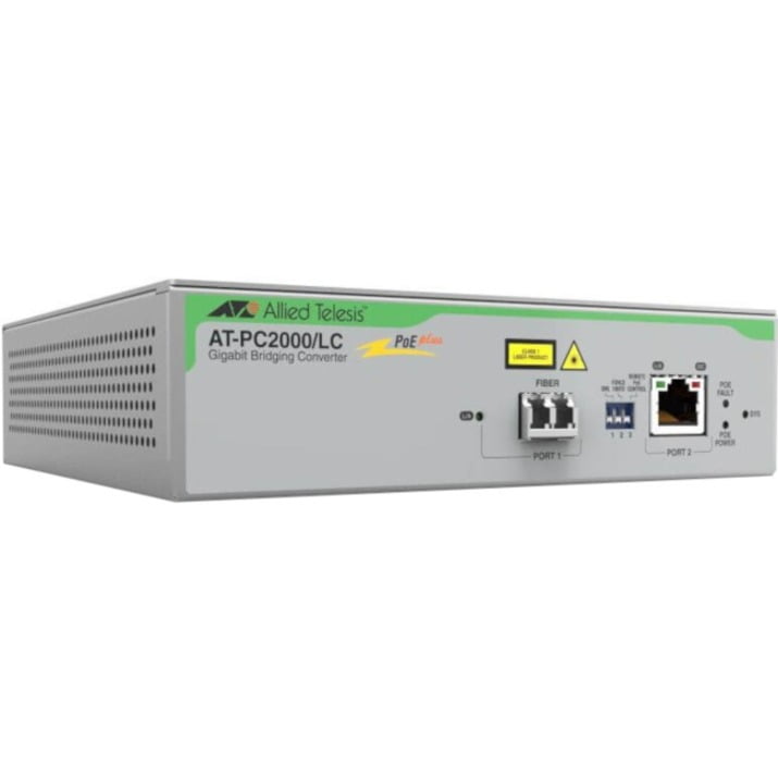 Allied Telesis ATPC2000/LC960 PoE+ to Fiber Media Converter - Walmart.com