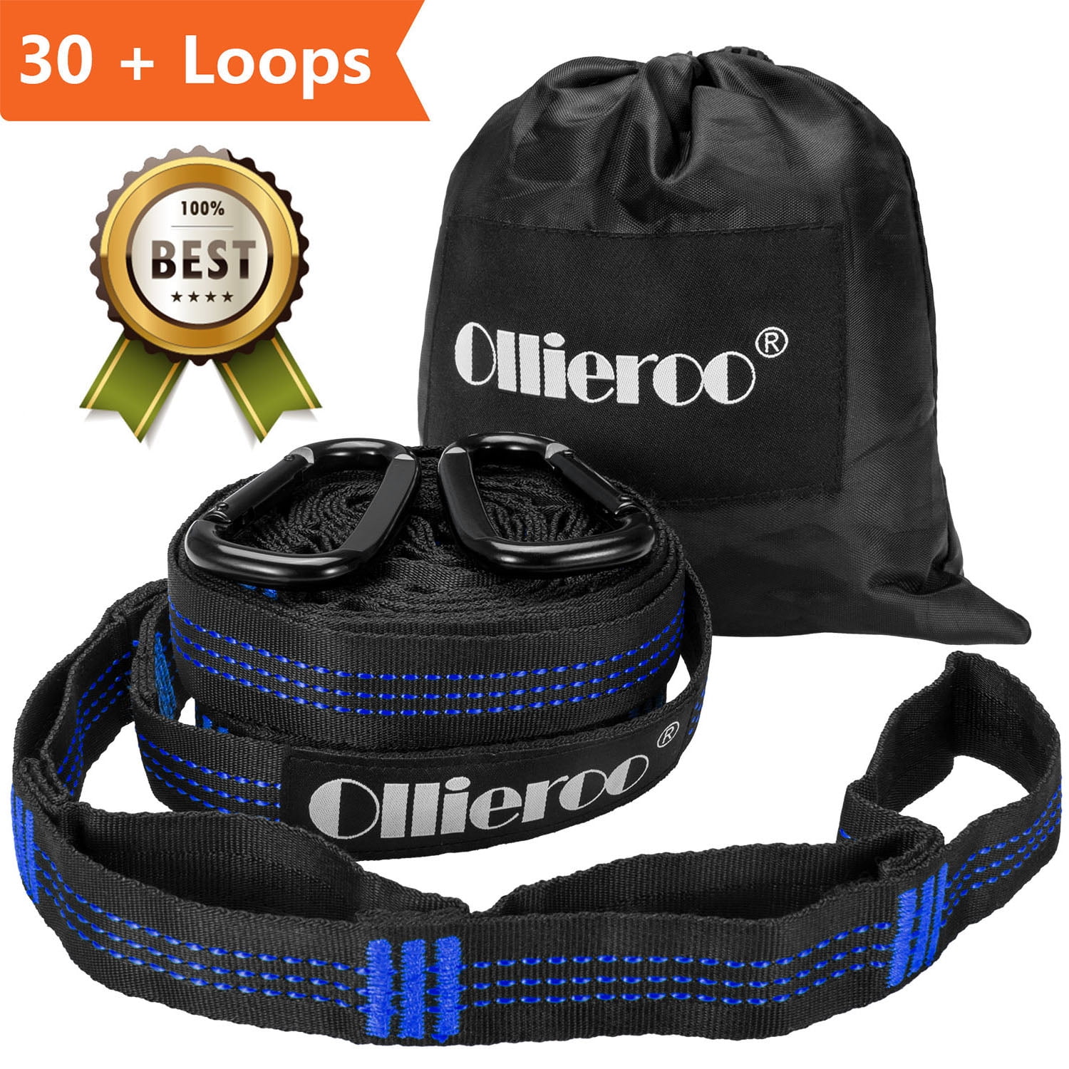 Allieroo Adjustable Hammock Tree Straps Heavy Duty Camping Hammock ...