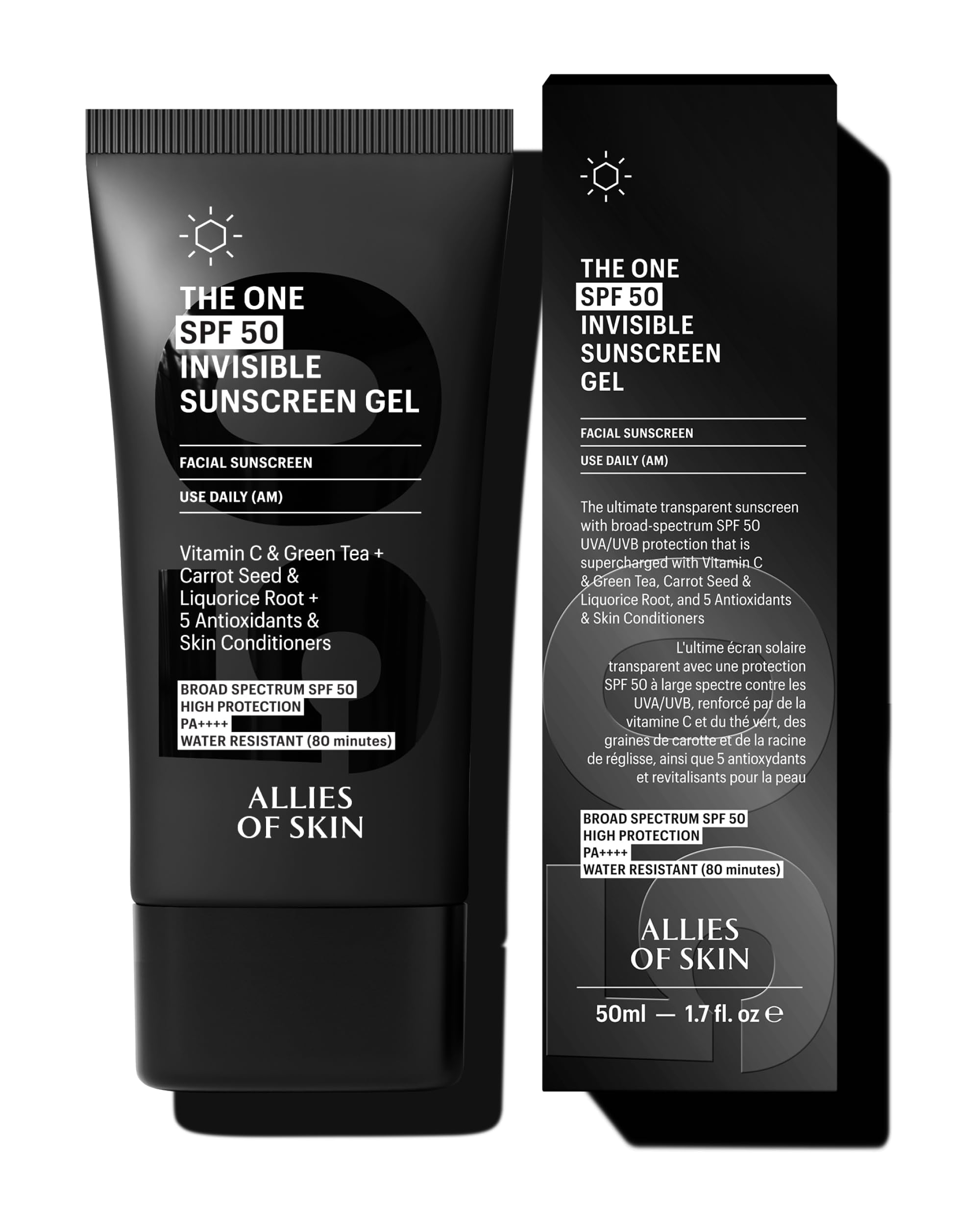 Allies of Skin Daily SAF21 Face Sunscreen SPF 50 | Zero White Cast ...