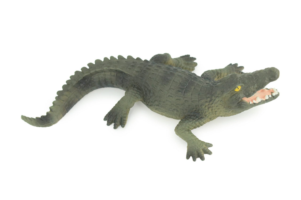 Alligator, American, Hand Painted, Museum Quality, Solid Rubber Animal ...