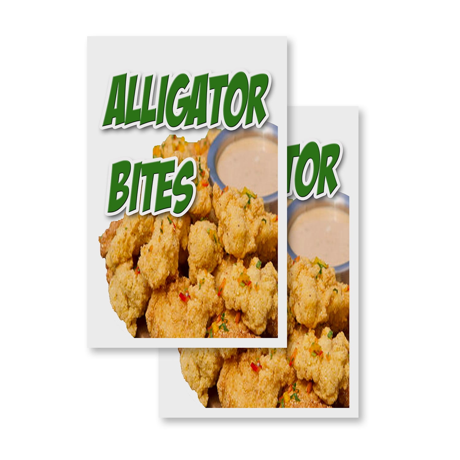 Alligator Bites (2-PACK) 24" x 36" Vinyl Decals | Sign Insert Peel ...