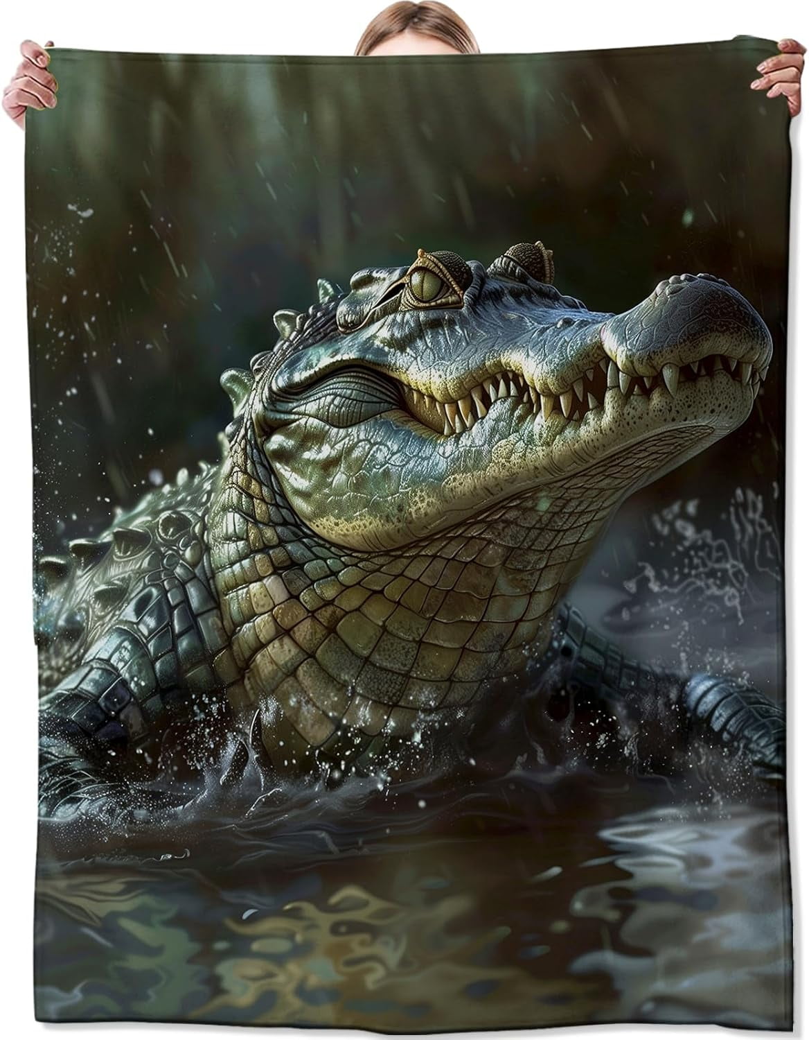 Alligator Blanket for Couch,Bed,Sofa, Soft Cozy Alligator Throw Blanket ...