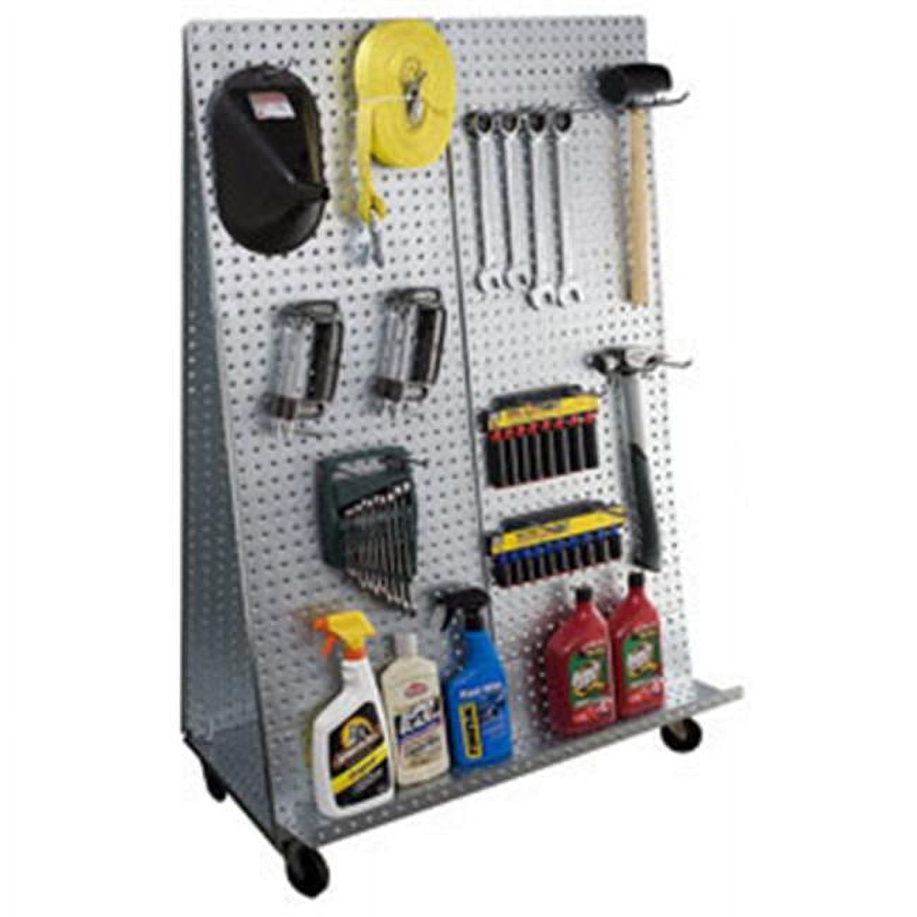 Alligator Board 32in L A Frame Metal Pegboard Tool Cart with Heavy-Duty ...