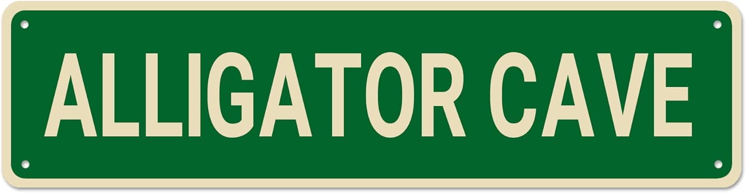 Alligator Cave Sign, Alligator Sign Alligator Decor Alligator Lover ...