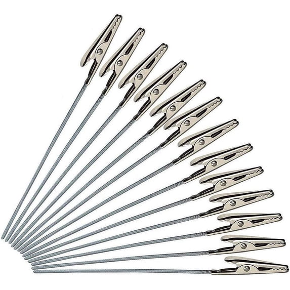Alligator Clamp Clips, 50 PCS Metal Wire Crocodile Clip Spring Clamps ...