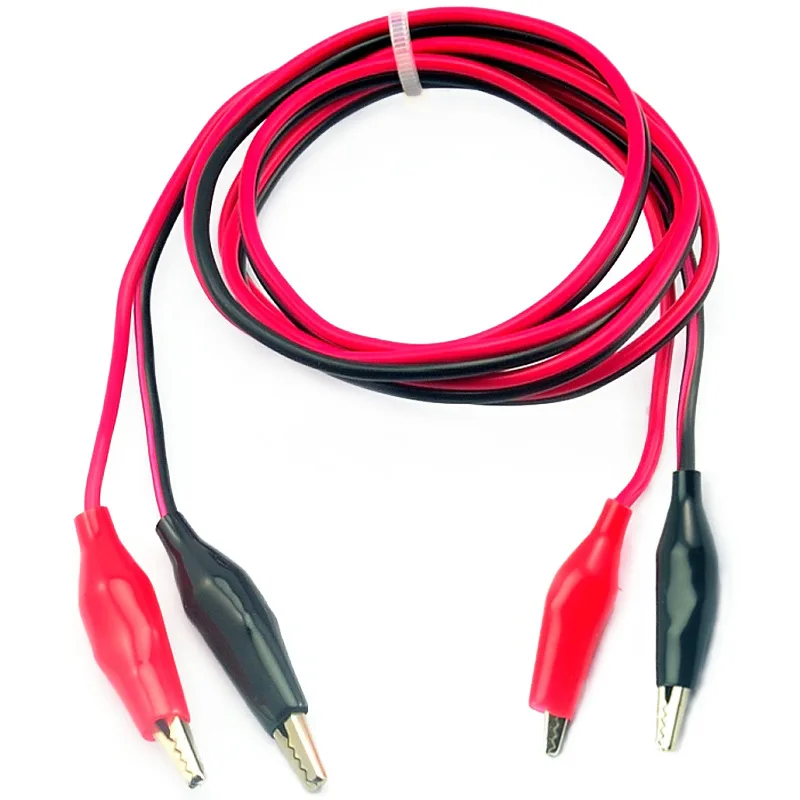 Alligator Clip Cord Medium 1M Power Supply Test and Repair Wire Red and ...