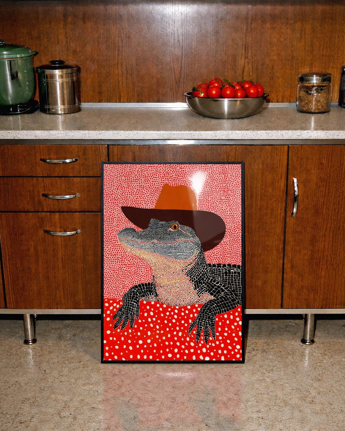 Alligator Cowboy Animal Western Style Eclectic Maximalist Poster ...