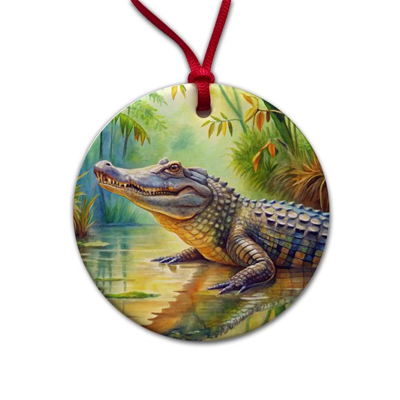 Christmas Alligator Decoration