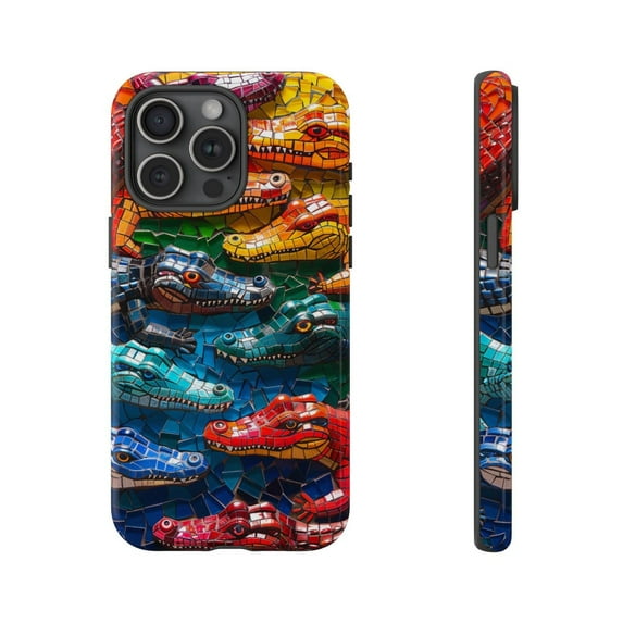 Alligator Crocodile Mosaic Pattern Abstract Artwork Phone Case for ...