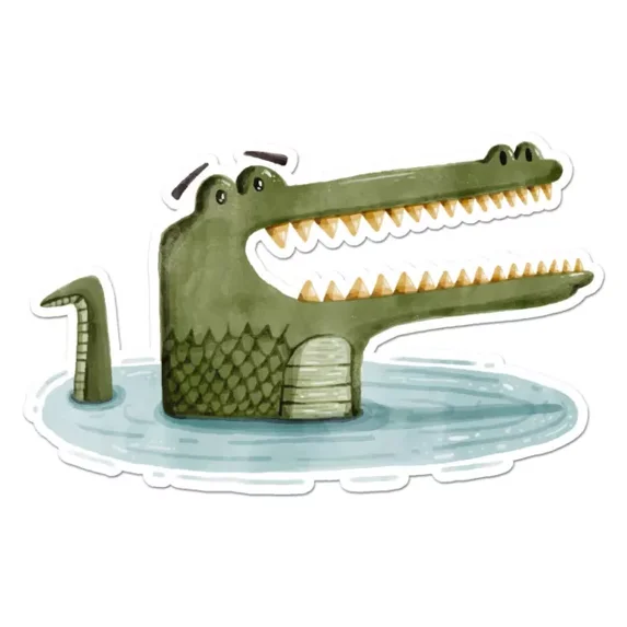 Alligator Crocodile Sticker Phone Decal Water Bottle Stickers Car ...
