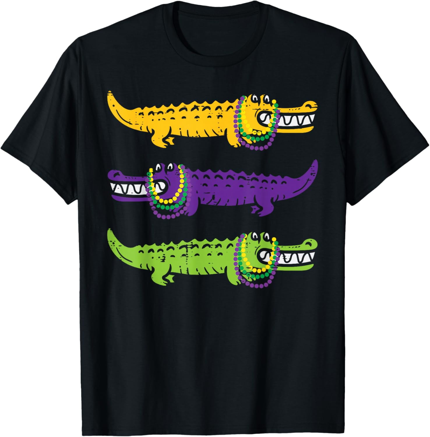 Alligator Crocodiles Mardi Gras Women T-Shirt - Walmart.com