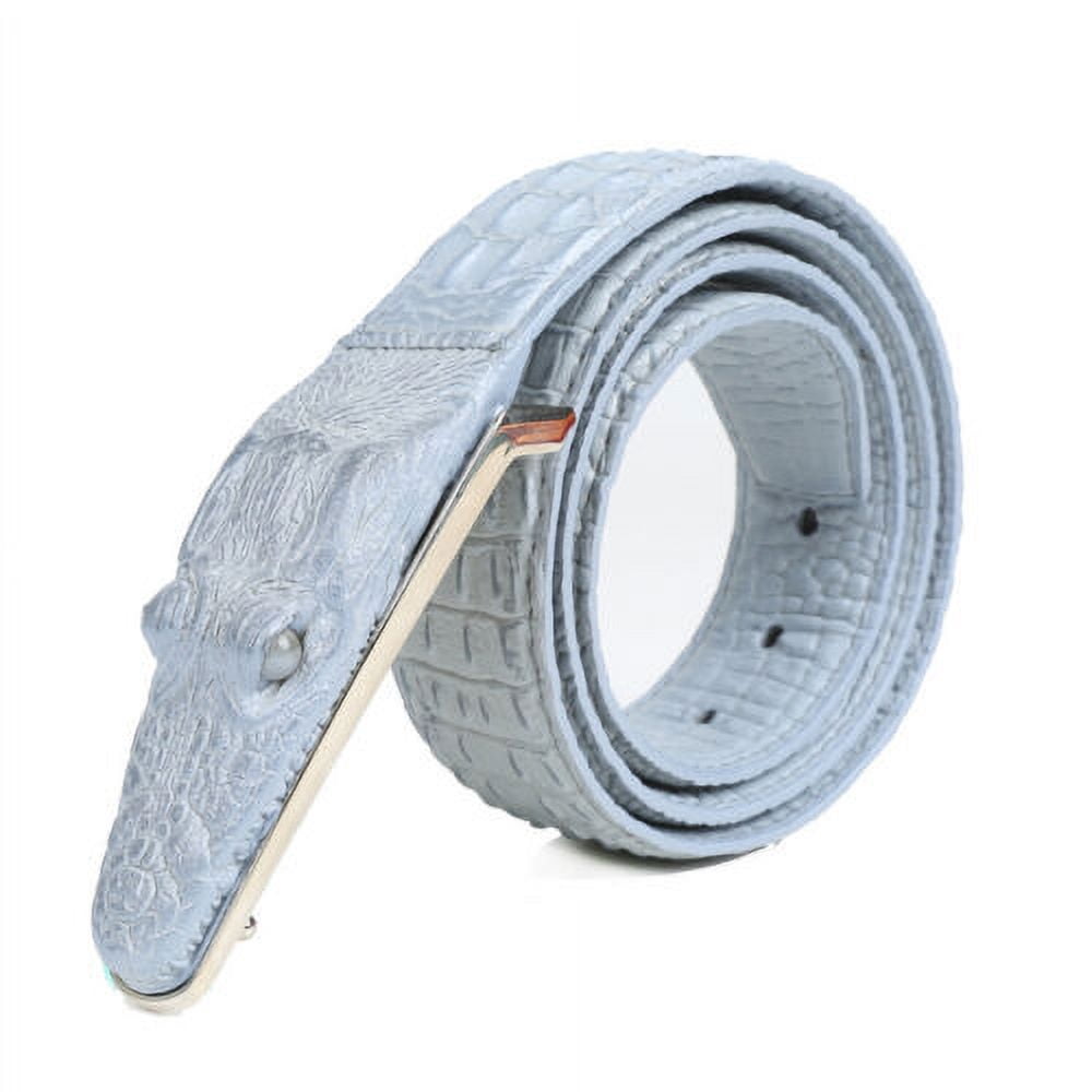 Alligator Design Crocodile-Embossed Leather Belts Genuine Cow Leather ...