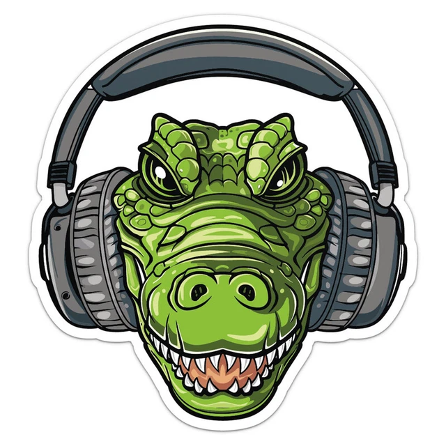 Alligator Dj Sticker Phone Decal Water Bottle Stickers Car Decals ...