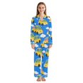 Alligator Driving Pattern Women Pajama Set Soft Notch Collar Button ...