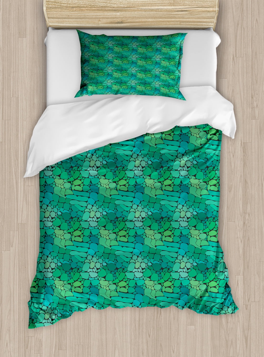 Alligator Duvet Cover Set Twin Size, Exotic Crocodile Snakeskin ...