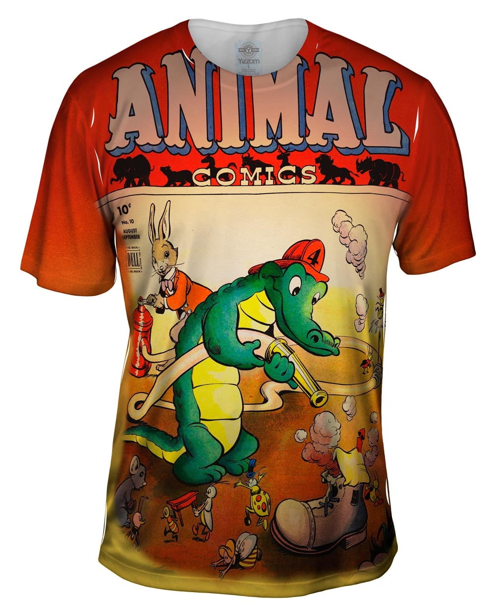 Alligator Fun Comic Retro Mens T-Shirt All Over Print - Walmart.com