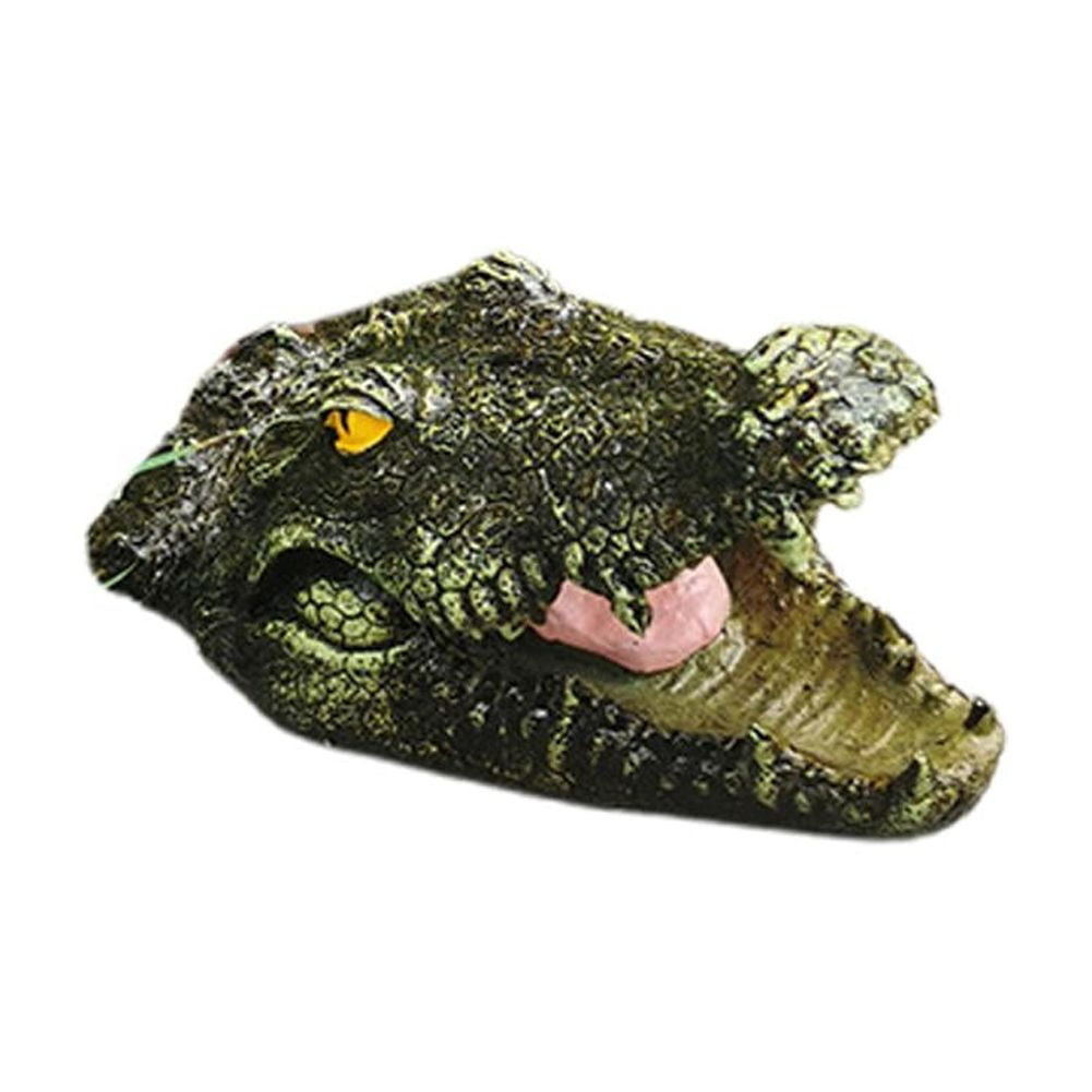 Alligator Head Decoy,Pond Floating Crocodile Head Decorations, Outdoor ...