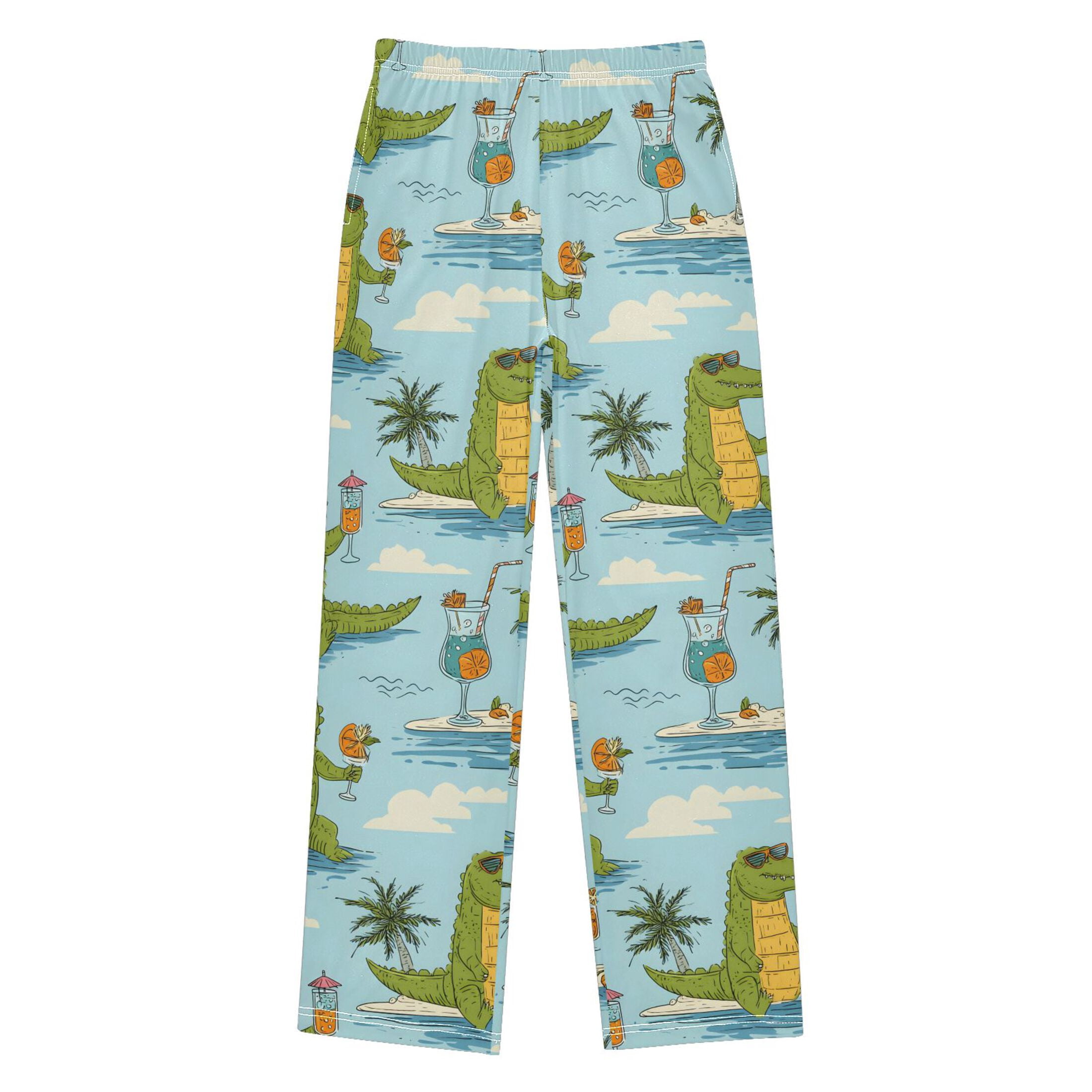 Alligator Juice Pattern Pajama Pants Soft Lightweight Lounge Pants ...