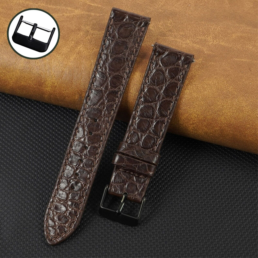 Alligator Leather Watch Band Real Crocodile Watch Strap for Men Quick ...
