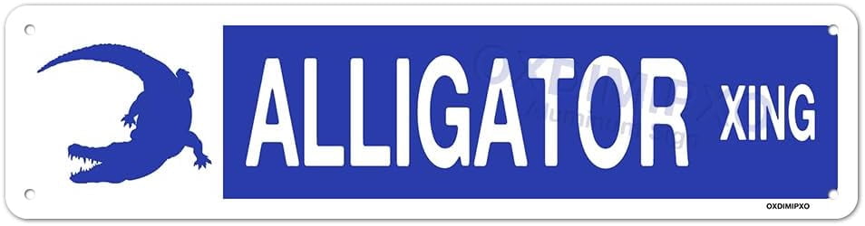 Alligator Metal Signs, Fun Alligators Road Sign, Alligator Lover Gifts ...