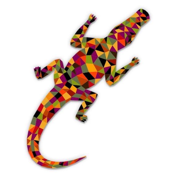 Alligator Mosaic Design - 3" Vinyl Sticker - For Car Laptop Water ...