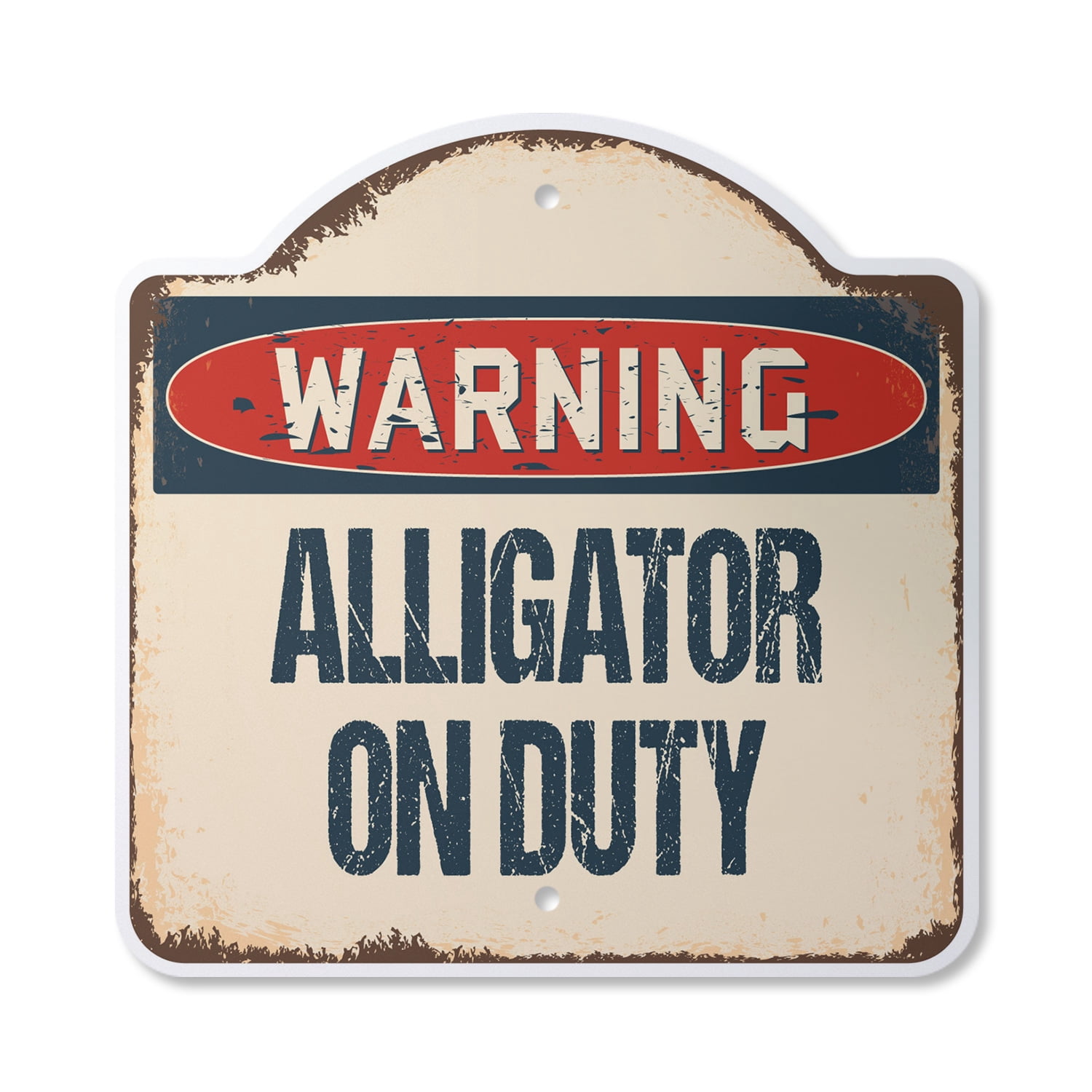 Alligator On Duty 14" X 14" Sign | Indoor/Outdoor Plastic | SignMission ...