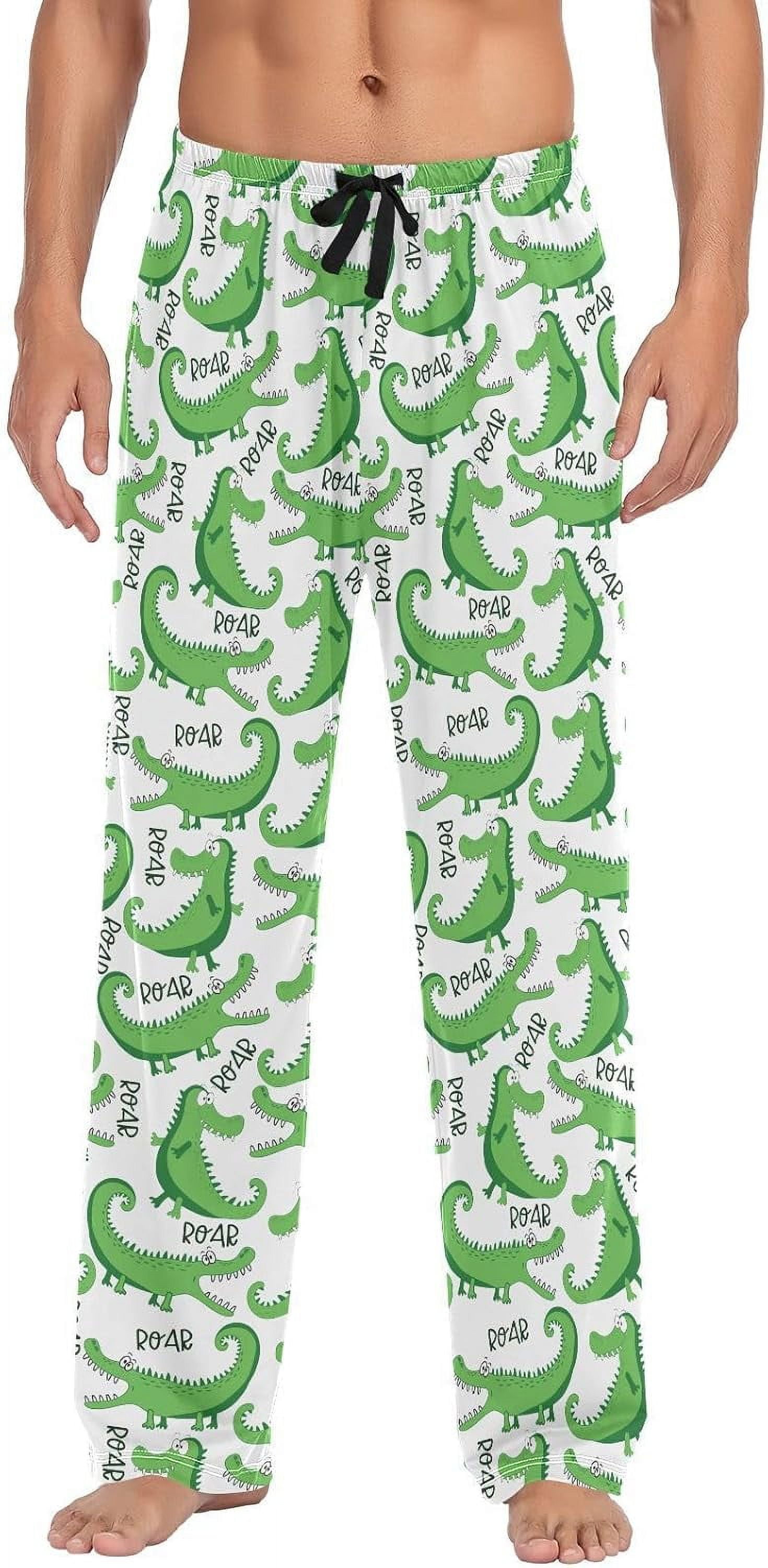Alligator Pattern Crocodile Mens Pajama Pants Sleepwear Lounge Men's ...