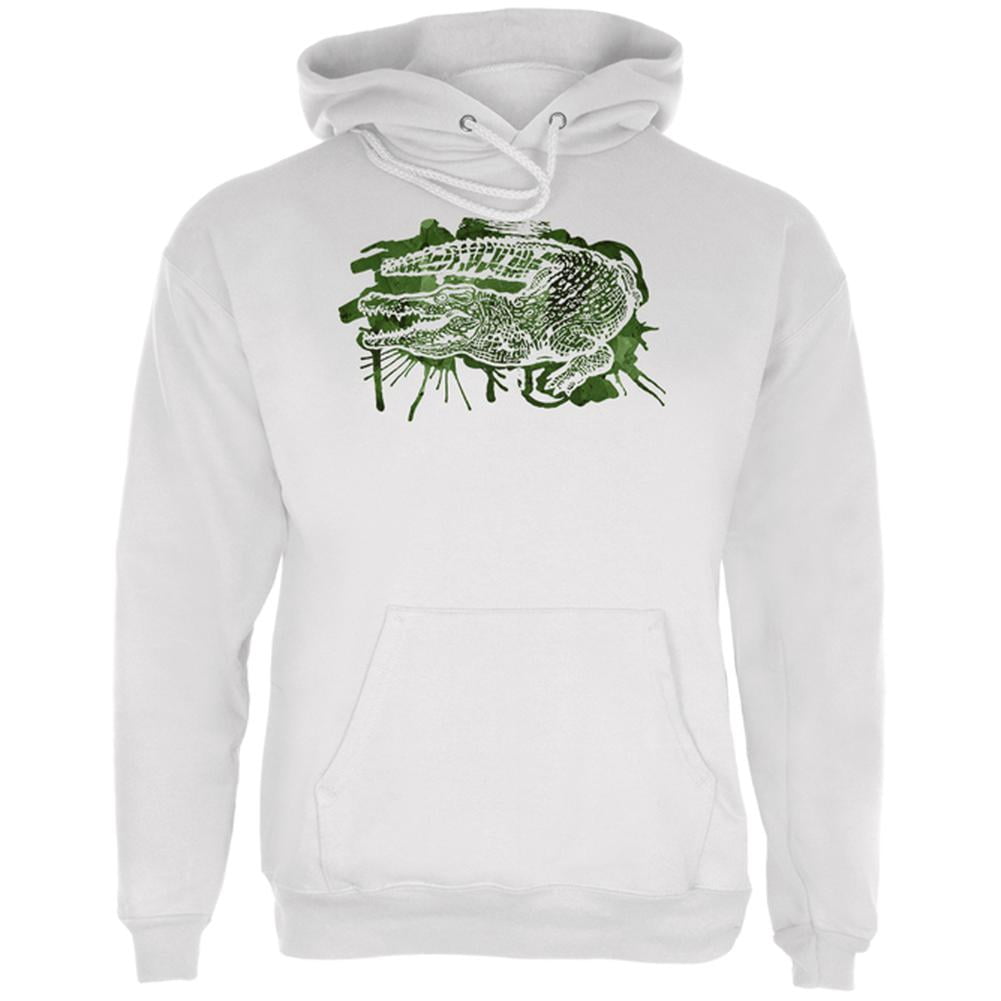 Alligator Swamp Water Splatter Mens Hoodie White SM - Walmart.com