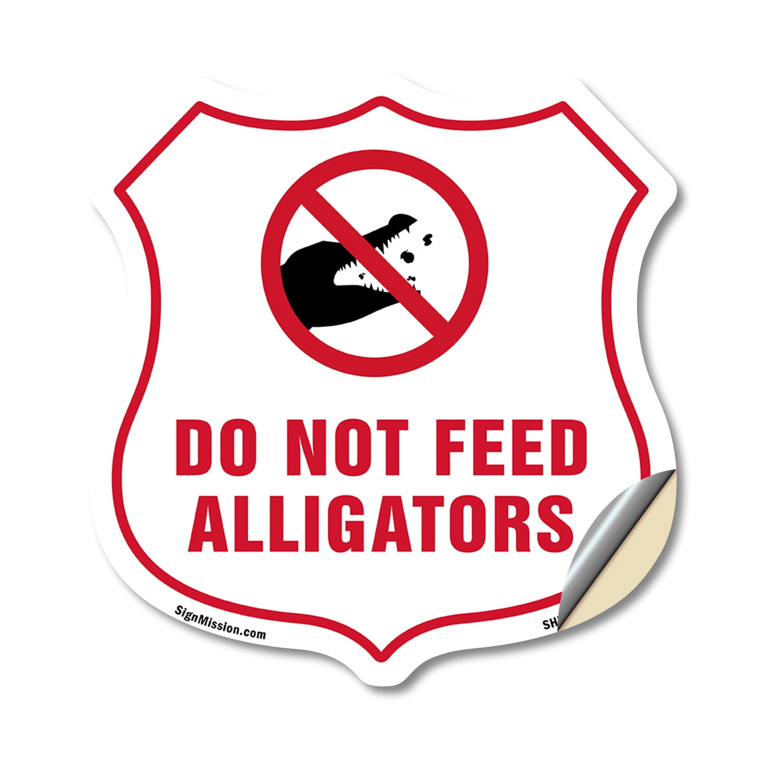 Alligator Warning Shield Sign Do Not Feed Alligators 18 inch X 18 inch ...