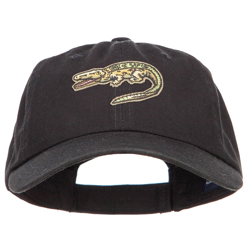 Alligator Wild Animal Patched Low Profile Cotton Cap - Black OSFM ...
