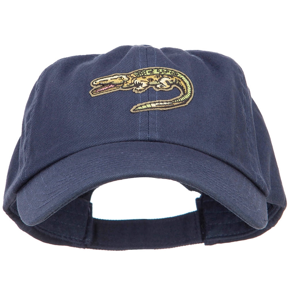 Alligator Wild Animal Patched Low Profile Cotton Cap - Navy OSFM ...