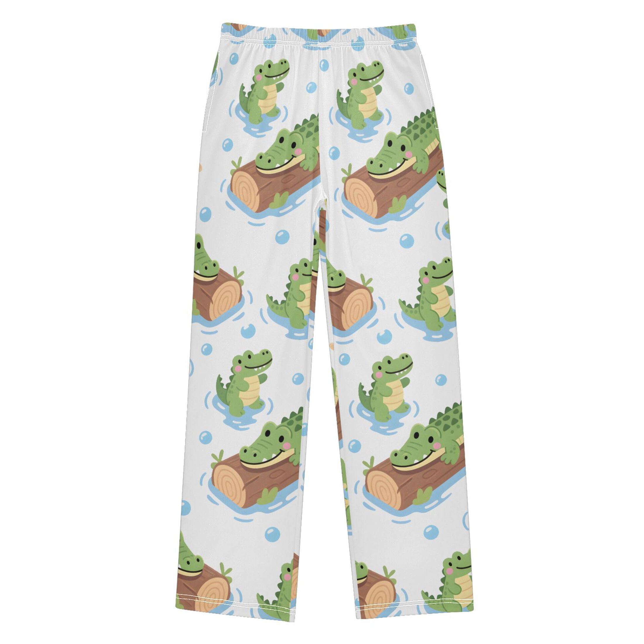 Alligator Wood Bubbles Pattern Pajama Pants Soft Lightweight Lounge ...