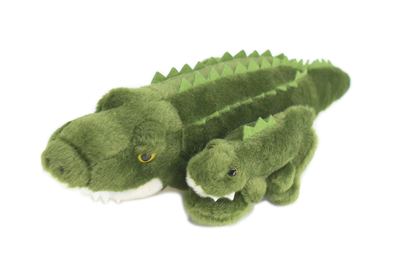 Alligator with Baby Plush Reptile, Soft, Stuffed Toy, Educational ...
