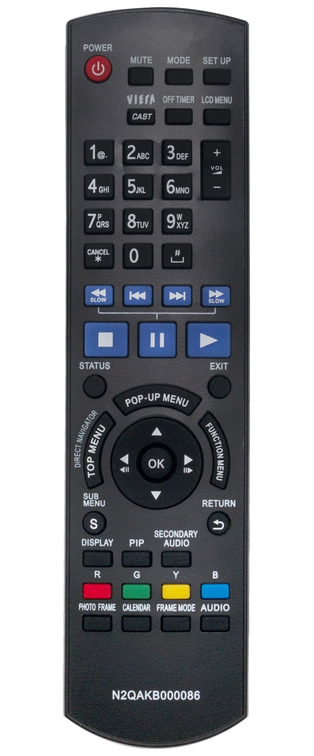 Allimity N2QAKB000086 Replaced Remote Compatible with Panasonic Blu-ray ...