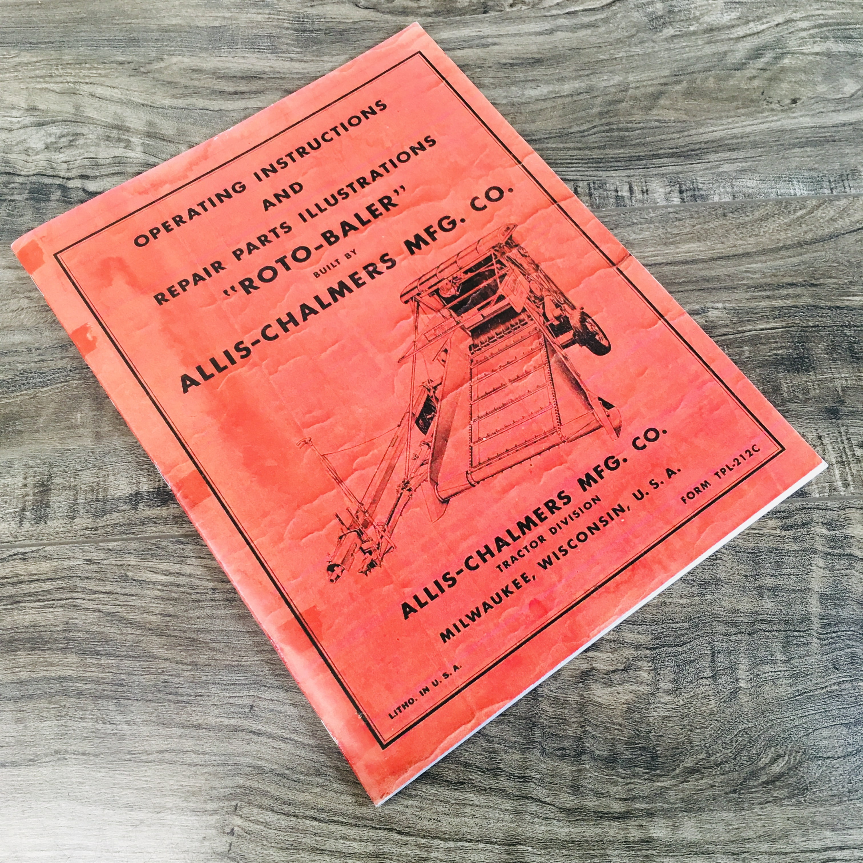 Allis Chalmers Ac Roto Baler Operators And Parts Manual Owners ...