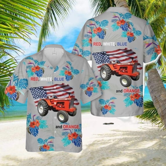 Allis Chalmers D21 Tractor, 4th Of July Hawaiian Shirt Summer Holiday ...